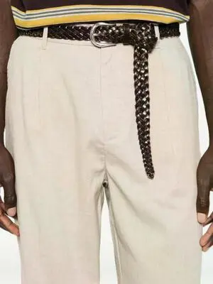 LES DEUX Pleated Straight-leg Trousers