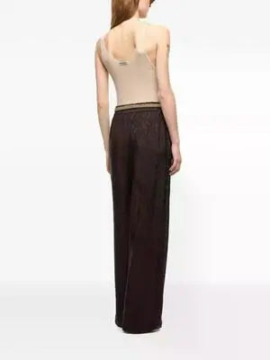 Pinko Silk And Cashmere Blend Vest Top With Lace Neckline - Neutrals