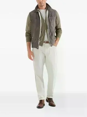 Brunello Cucinelli Cashmere And Silk Lightweight Zip-up Cardigan - Green