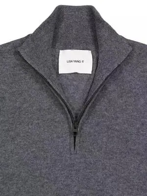 LISA YANG Quarter-zip Knitted Sweater