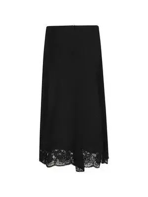 P.a.r.o.s.h Lace-trim Midi Skirt - Black
