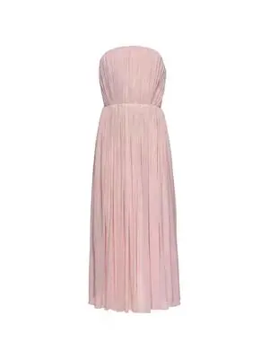 Magda Butrym Pleated Strapless Midi Dress