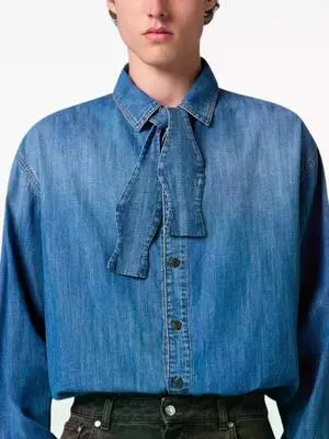 MSGM Bow-tie Denim Shirt