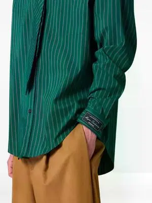 MSGM Pinstriped Tie-detail Shirt