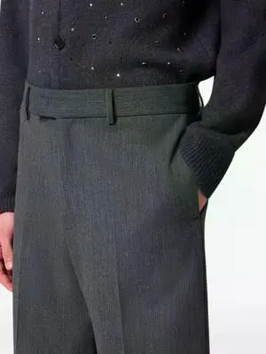 MSGM Pinstripe-pattern Pressed-crease Trousers