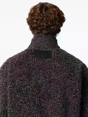 MSGM Logo-patch Bouclé Jacket