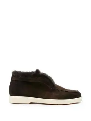 Santoni Yalta Fur-trimmed Loafers