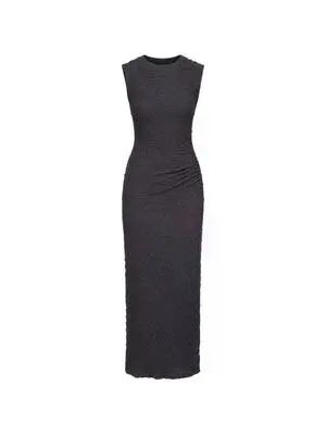 Vince Textured Ruched Midi Dress