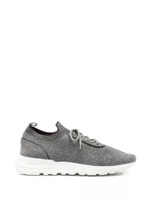 Eleventy Panelled Knit Sneakers - Grey