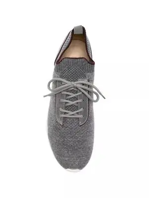 Eleventy Panelled Knit Sneakers