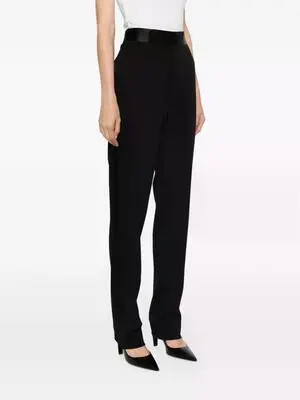 Giorgio Armani Satin-trim Pleated Trousers