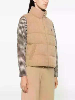 Polo Ralph Lauren Cable Knit Padded Gilet - Neutrals