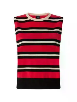 Pinko Striped Knitted Vest - Red