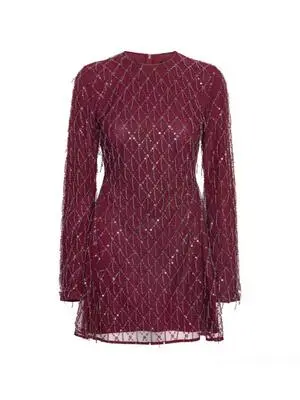ROTATE BY BIRGER CHRISTENSEN Sequins Mini Flared Dress