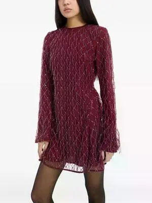 ROTATE BY BIRGER CHRISTENSEN Sequins Mini Flared Dress