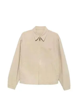 Prada Logo-plaque Jacket - Neutrals