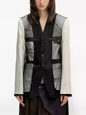 Andersson Bell Pinstripe-pattern Reversible Blazer