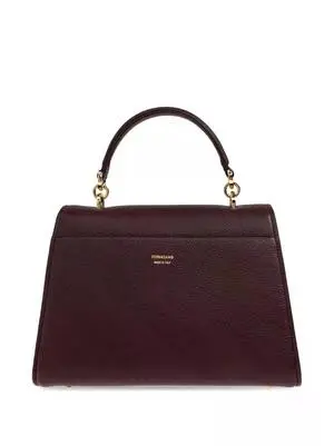 FERRAGAMO Double Gancini Leather Tote Bag