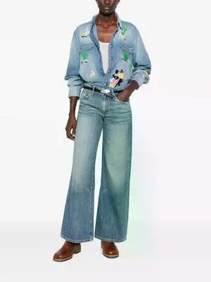 ANTIK DENIM Embroidered Denim Shirt - Blue