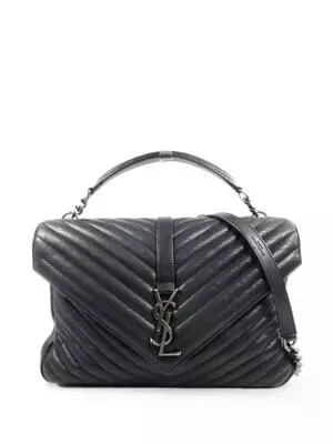 Saint Laurent Large College Logo-plaque Tote Bag - Black