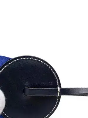Hermès 2000-2026 Hunter Cowhide And Milo Lambskin Paddock Flot Ribbon Bag Charm Key Chain - Blue
