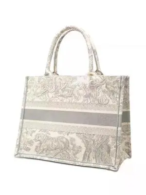 Dior Medium Toile De Jouy Book Tote Bag - Grey
