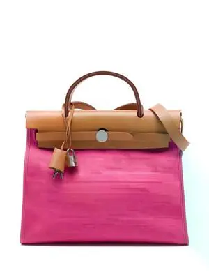 Hermès 2013 Toile Herbag Zip 31 Satchel - Pink