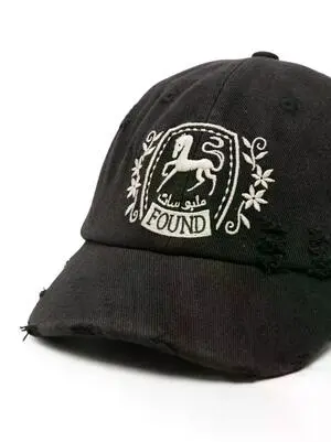 FOUND Distressed-effect Embroidered Baseball Cap