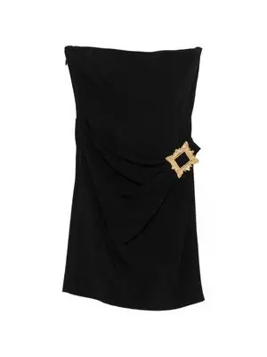 Moschino Strapless Dress With Gold-tone Buckle Detail