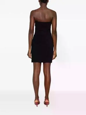 Moschino Strapless Dress With Gold-tone Buckle Detail