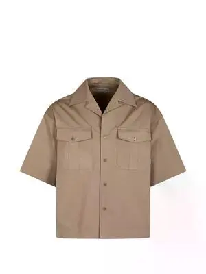 Balenciaga Short-sleeve Flap-pocket Shirt - Neutrals