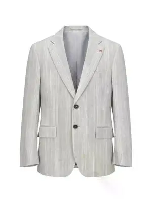 Isaia Pinstripe Single-breasted Jacket - Grey