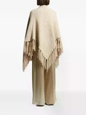 Peserico Sequin-embellished Fringed Cape