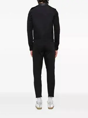 LANVIN Leather-trim Zip-up Jacket