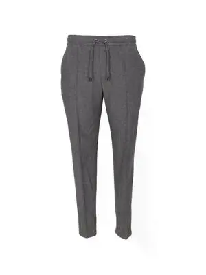 Isaia Drawstring-waist Track Pants - Grey