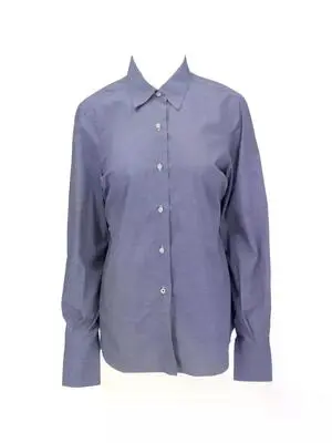 Isaia Button-down Long-sleeve Shirt - Blue