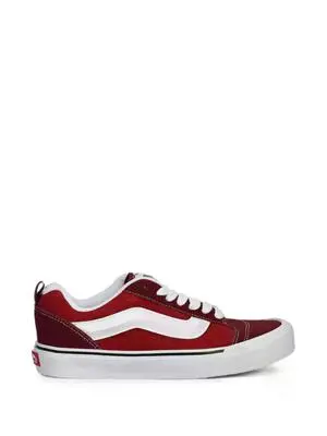 VANS Knu Skool Suede Logo-patch Sneakers - Red