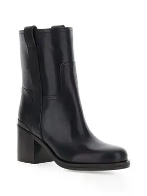 Brunello Cucinelli Monili-chain Leather Ankle Boots