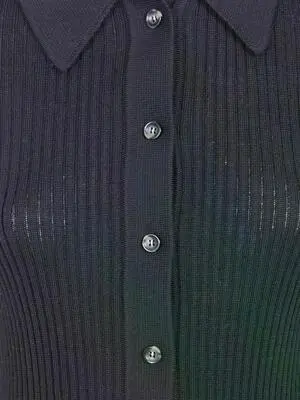 NUUR Ribbed-knit Button-up Shirt