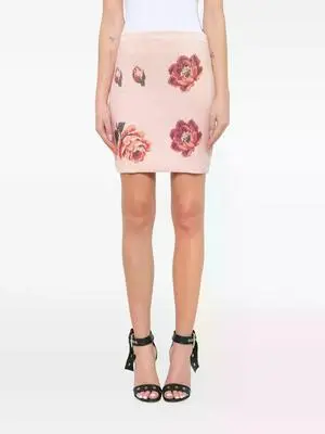 Alexander McQueen Tapestry Jacquard Mini Skirt - Pink