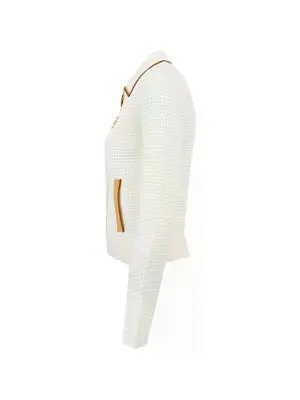 Casablanca Waffle Knit Jacket With Contrasting Trim
