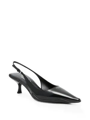 Prada Pointed-toe Slingback Pumps - Black