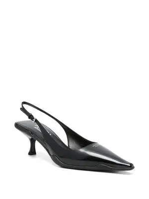 Prada Pointed-toe Slingback Pumps - Black