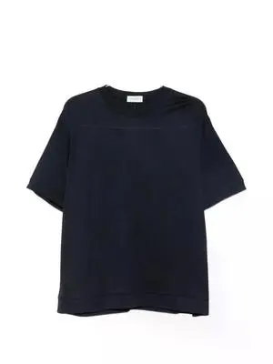 PAOLO PECORA Ribbed-trim Short-sleeve T-shirt - Blue