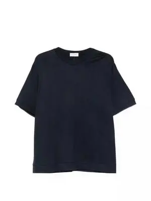 PAOLO PECORA Ribbed-trim Short-sleeve T-shirt - Blue