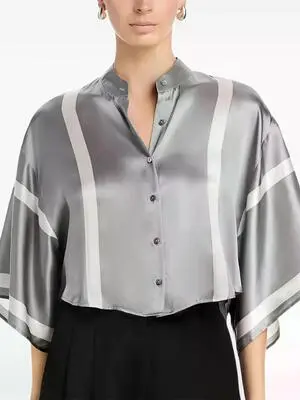 L'Agence Dru Silk Blouse - Grey