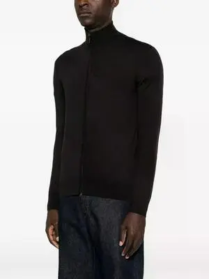 PAOLO PECORA Zip-up High-neck Cardigan
