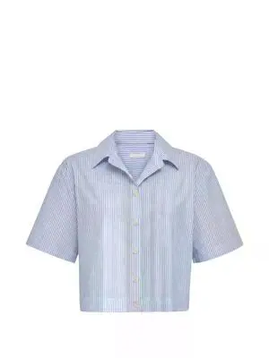 DL1961 Carlee Striped Cropped Shirt