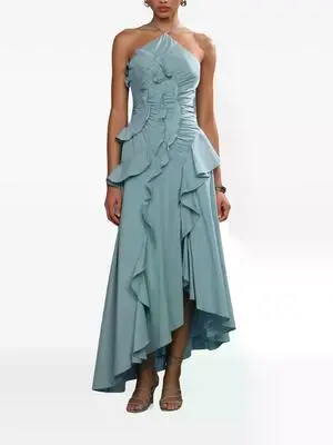 AMUR Ottavia Ruffled Asymmetric Dress