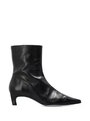 ALOHAS Ambar Rift Leather Ankle Boots - Black